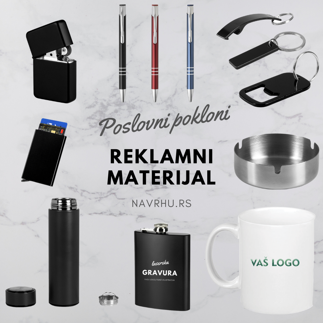 Reklamni materijal sa štampom – Brendirani proizvodi za firme – navrhu.rs